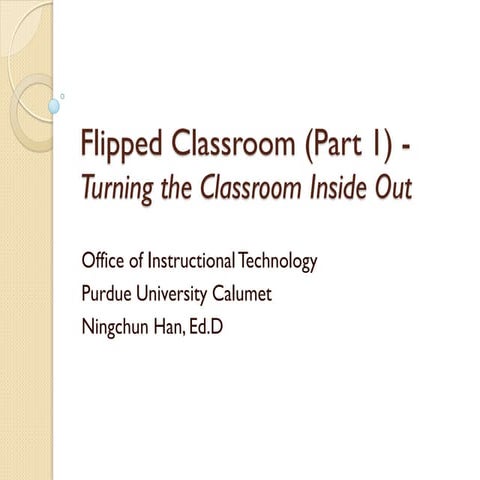 Flipped classroom (Part 1) | PPT