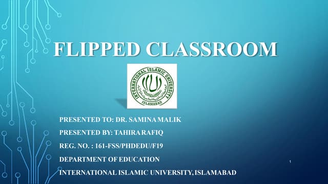 FLIPPED CLASSROOM,ppt | PPTX