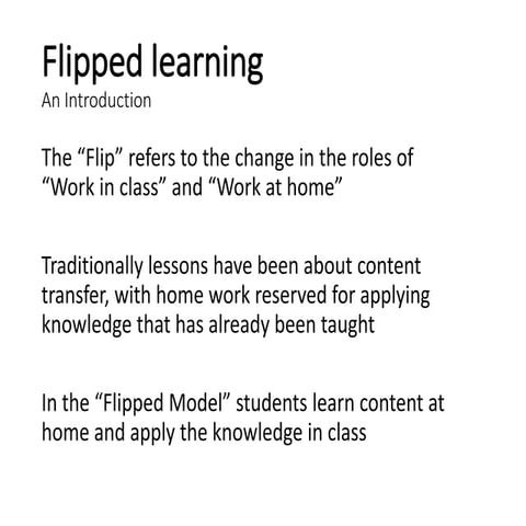 Flipped learning | PPT