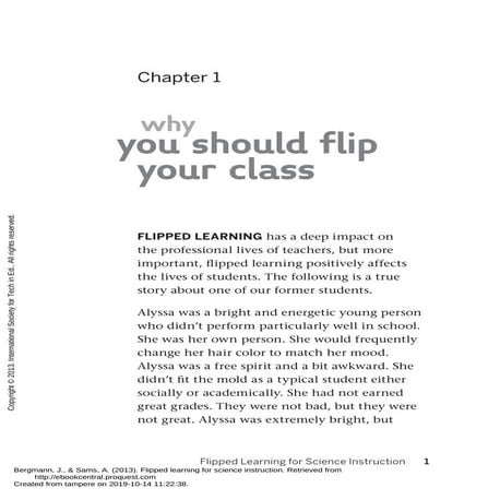 Flipped learning(chapter 1) | PDF
