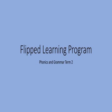 Flipped learning program t2 2019 2020 | PPT