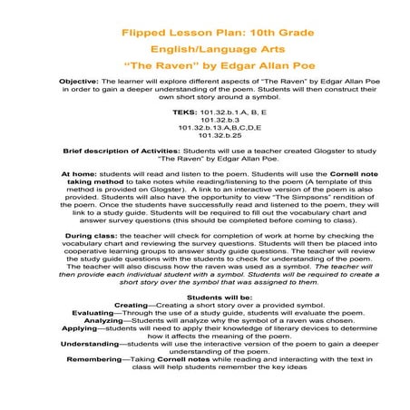 Flipped lesson plan | PDF