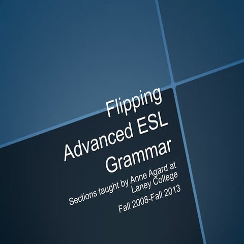 Flipping advanced grammar | PPTX