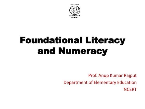 Foundational literacy and numeracy | PDF | Primary Education | Education