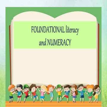 Foundational literacy and numeracy | PDF