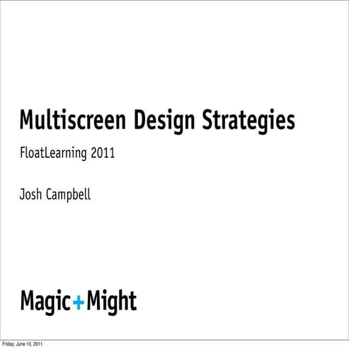 Multiscreen Design Strategies | PDF