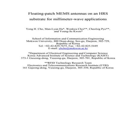 IRJET- Wearable Antenna for Medical Application | PDF