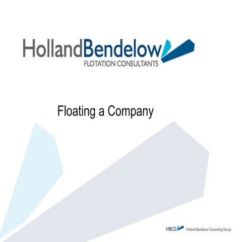 Floating a Company | PPT