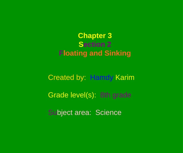 Floating & Sinking | PPT