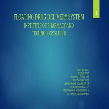 Floating drug delivery system | PPTX