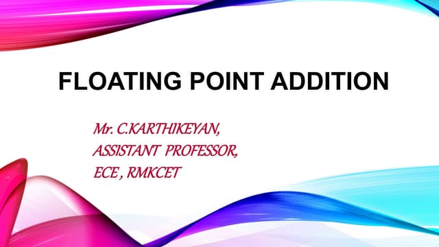 Floating Point Addition Algorithm Explained Ppt