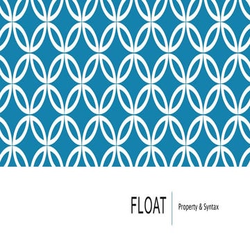 Floats | PPT