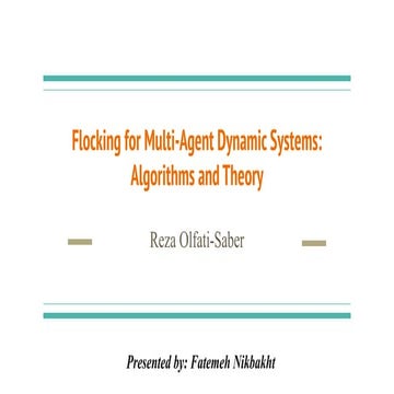 Flocking For Multi Agent Dynamic Systems Algorithms And Theory Ppt 8269