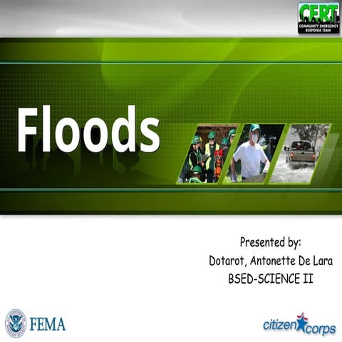 FLOOD PRESENTATION IN DISASTER RISNK REDUCTION AND MANAGEMENT | PPT