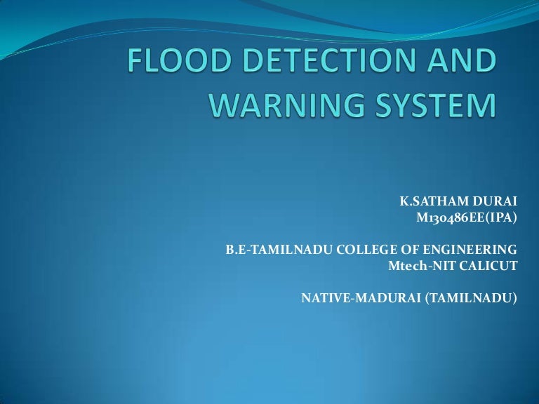 Framework Of Flood Detection And Warning Systemflows