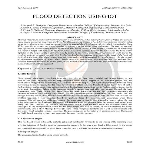 Flood detection using_iot_ijariie7746 | PDF
