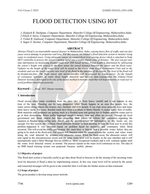 FLOOD MONITORING AND ALERTING SYSTEM | PDF | Internet | Computing