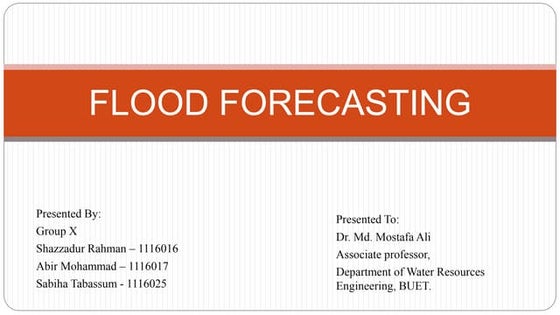 Introduction to flood modelling | PPTX | Geography | Science