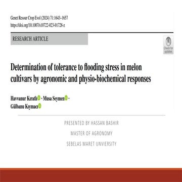 Flooding Stress in plants and this effects | PPTX
