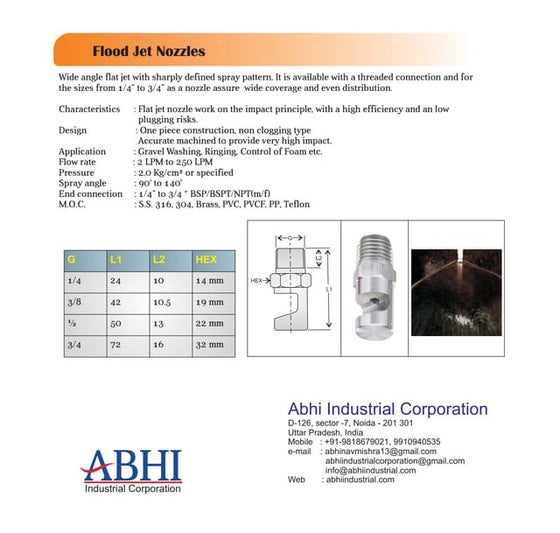 Flat jet spray nozzles v jet type | PDF