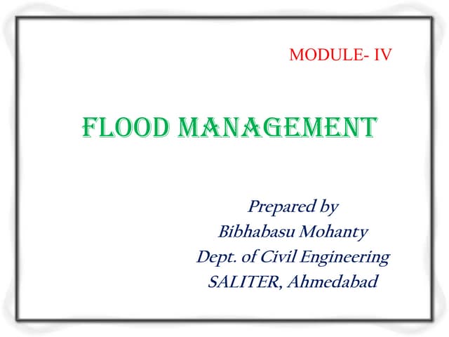 Methods of flood control | PPTX