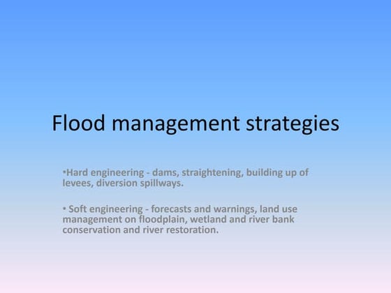 Design Of Flood Control Structures Ppt Geography Science
