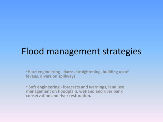 Design of flood control structures | PPT | Geography | Science