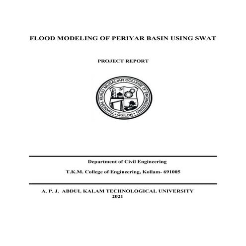Flood modelling of Periyar basin using SWAT | PDF