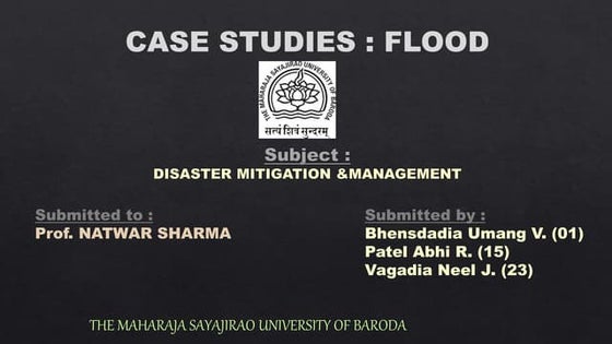 Jammu &kashmir 2014 flood case study | PPTX | Weather | Science