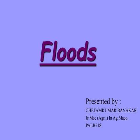 Flood ppt | PPTX