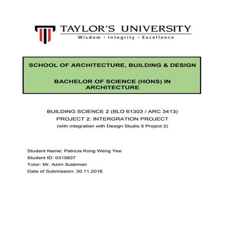Building Science 2 Final Project Report | PDF