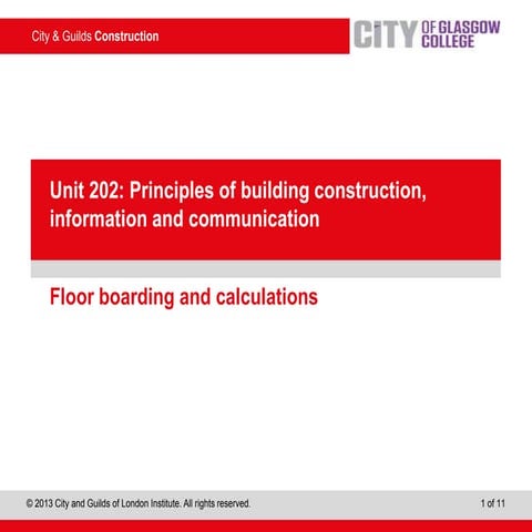 101 Level 1 Principles of building construction, information and ...