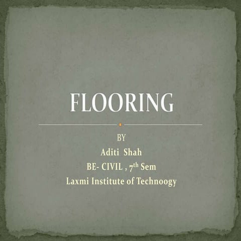 Types of ground floors | PPT