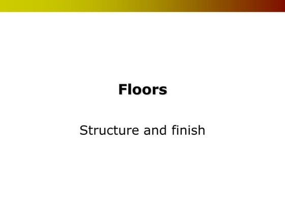 Types of ground floors | PPT