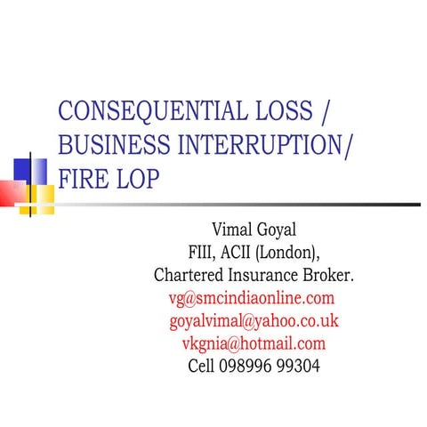 Flop fire loss of profit insurance | PPT
