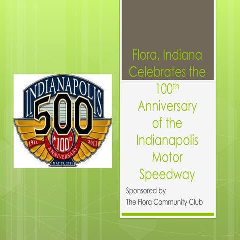 Flora, indiana | PPTX | Anniversary | Personal Celebrations & Life Events