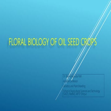 Floral biology of sunflower | PPTX