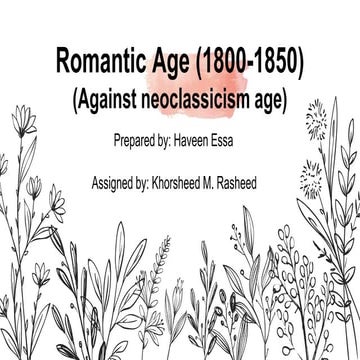 Ppt - The Romantic Age | PPTX