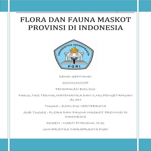 Flora n fauna maskot provinsi di indonesia | PDF