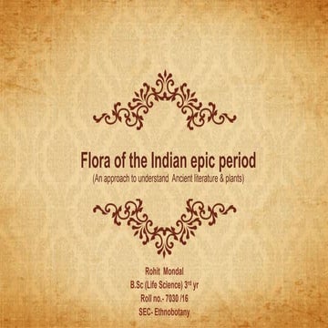 Flora of the indian epic period | PPTX