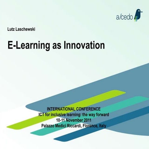 e-Learning as Innovation | PPT