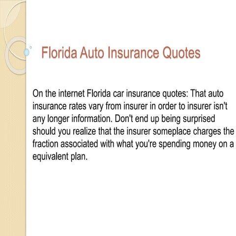 Florida auto insurance quotes | PPTX