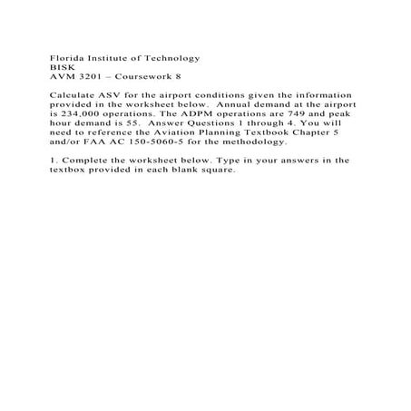 Florida Institute of TechnologyBISKAVM 3201 – Coursework 8.docx