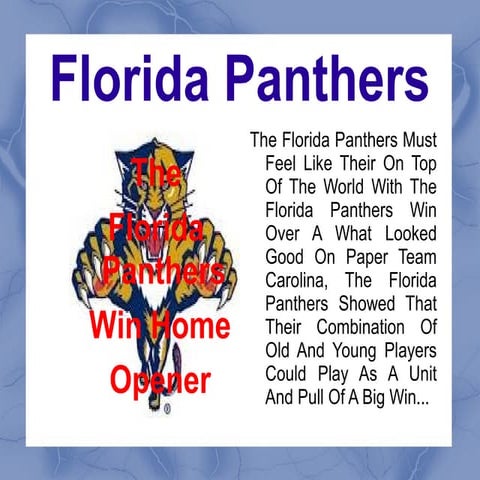 FLORIDA PANTHERS | PPT