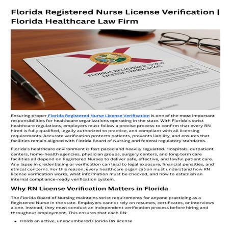 Florida Registered Nurse License Verification: A Comprehensive ...