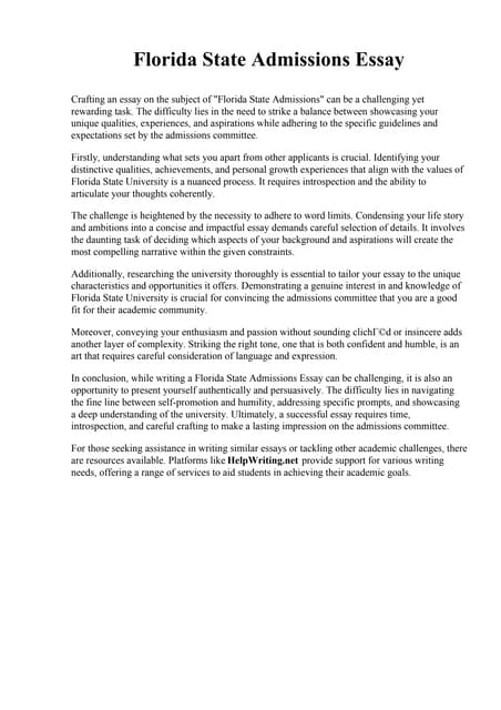 University Of Central Florida Essay | PDF