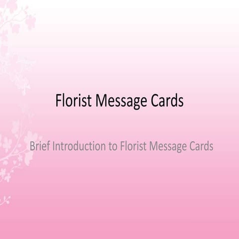 Florist message cards | PPTX