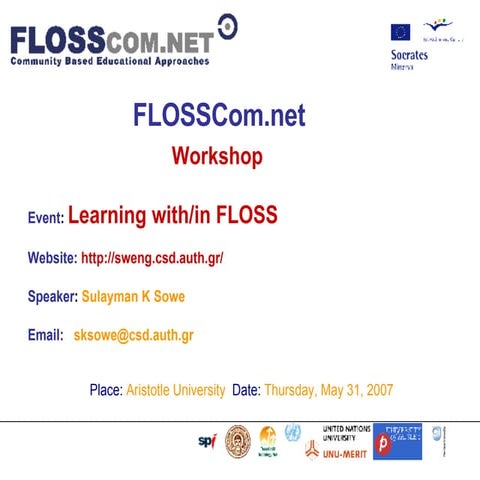 FLOSSCom Workshop Greece | PPT