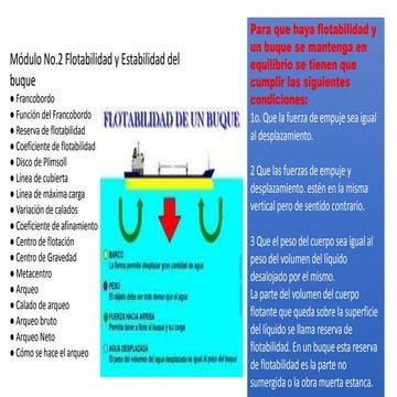 Flotabilidad y estabilidad del buque,power | PPTX