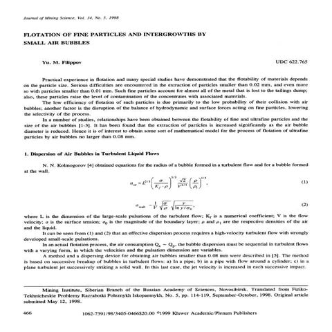 Flotation fine-particles | PDF